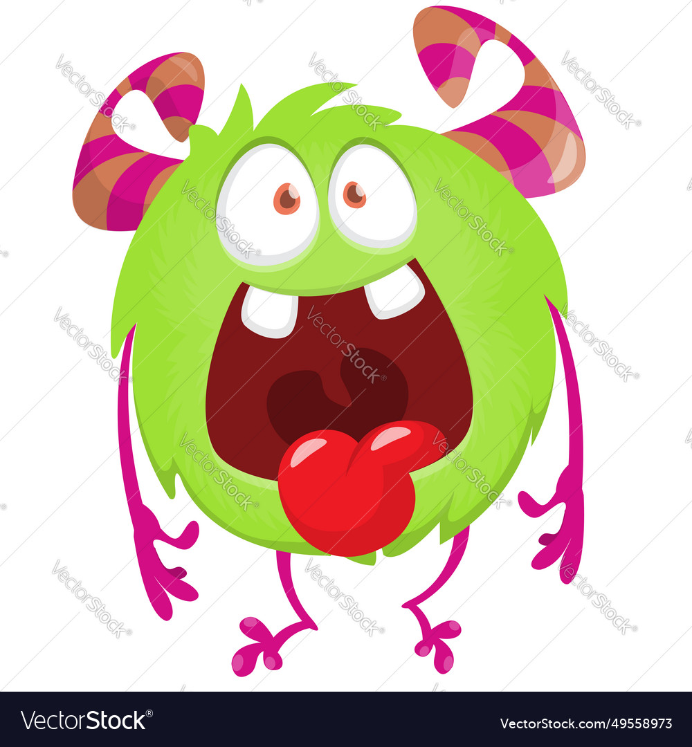 Cartoon funny monster icon halloween design Vector Image