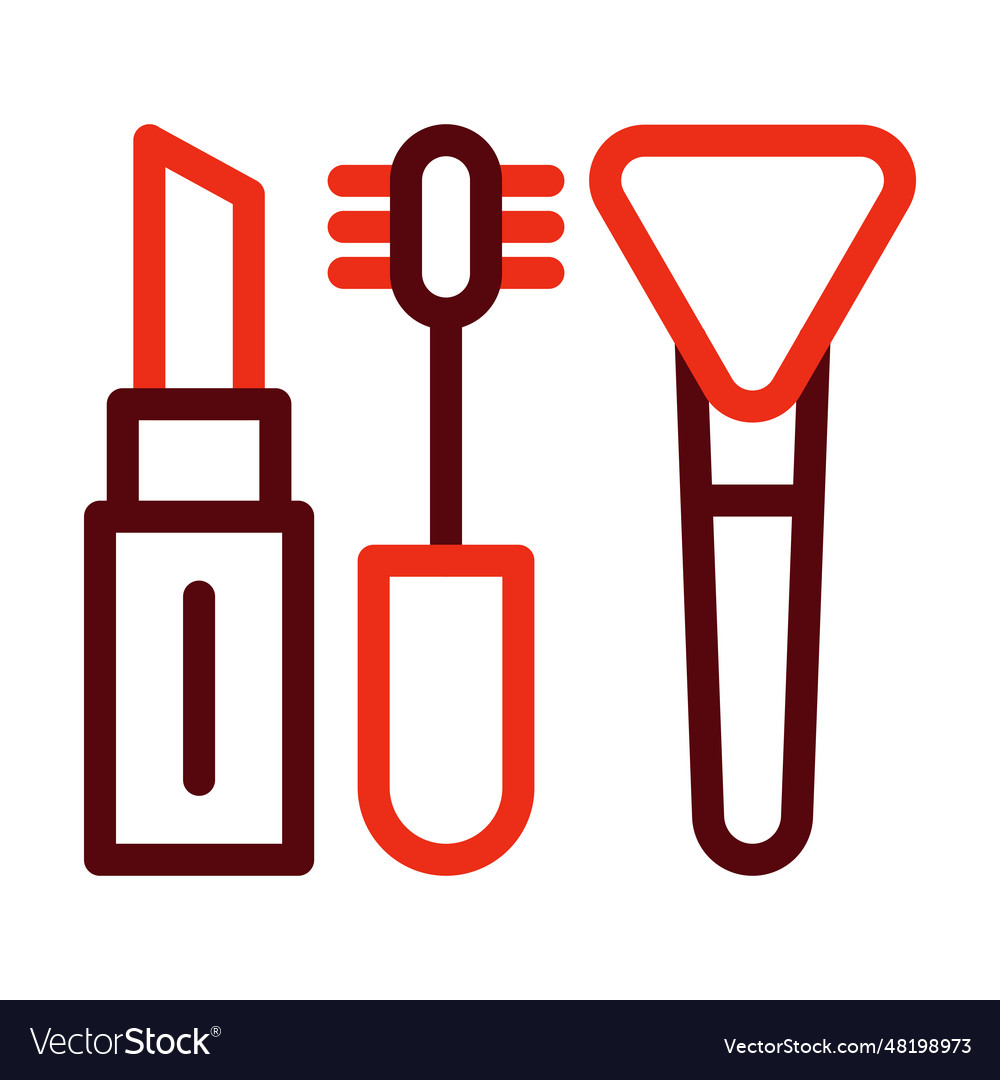 Cosmetic glyph two color icon for personal and Vector Image