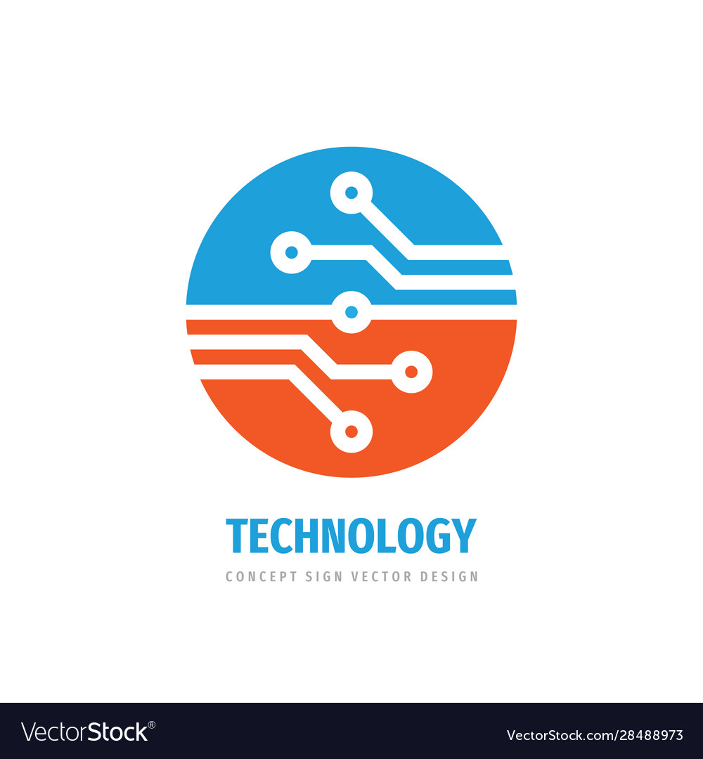 Data digital logo design electronic tech Vector Image