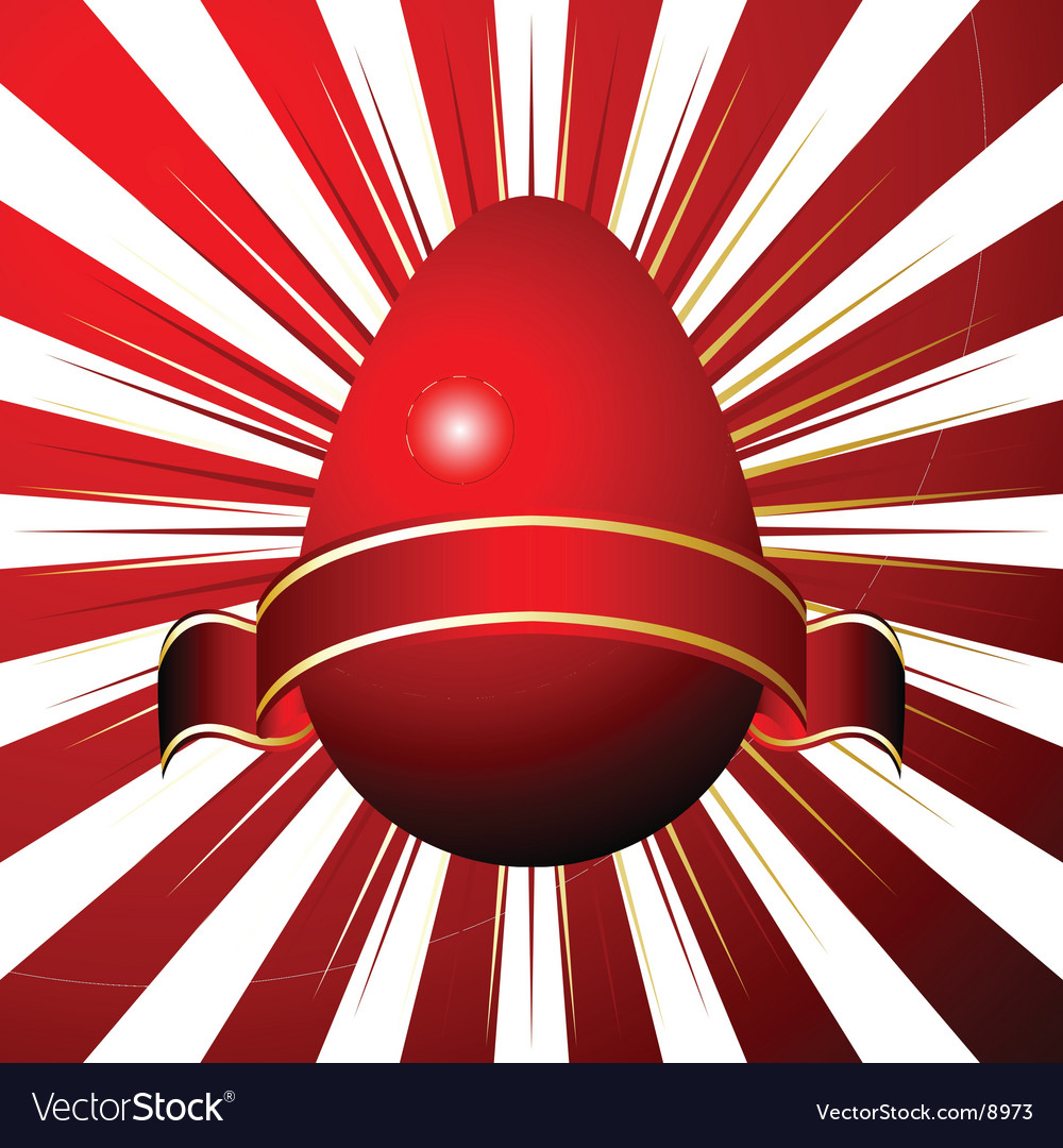 Easter egg with ribbon Royalty Free Vector Image
