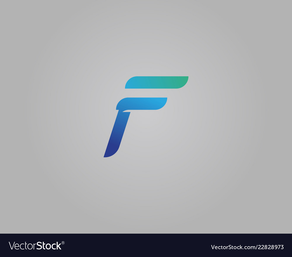 F logo letter template Royalty Free Vector Image