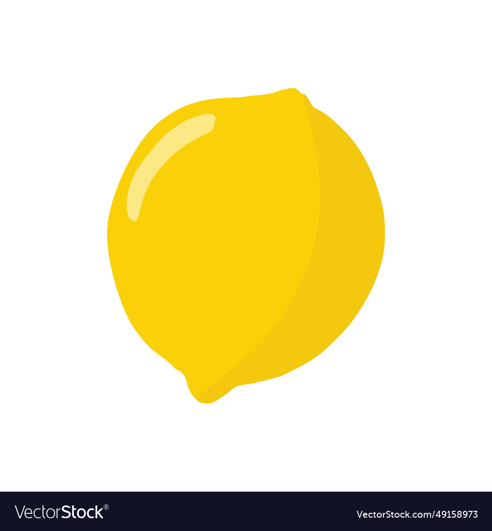 Lemon in a flat style Royalty Free Vector Image