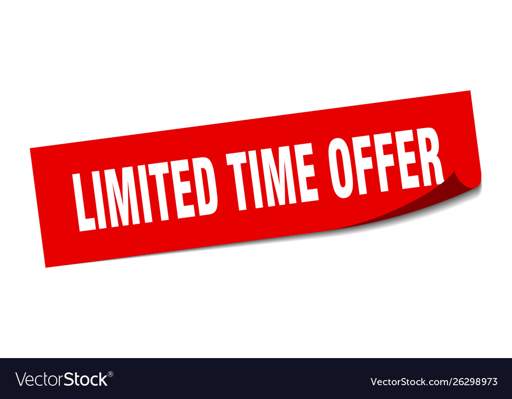 Limited time offer sticker Royalty Free Vector Image