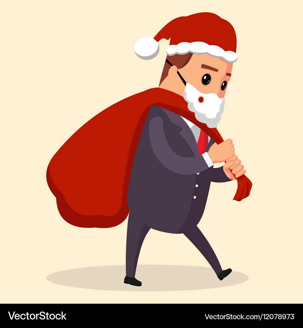 Manager or businessman dressed in santa Royalty Free Vector