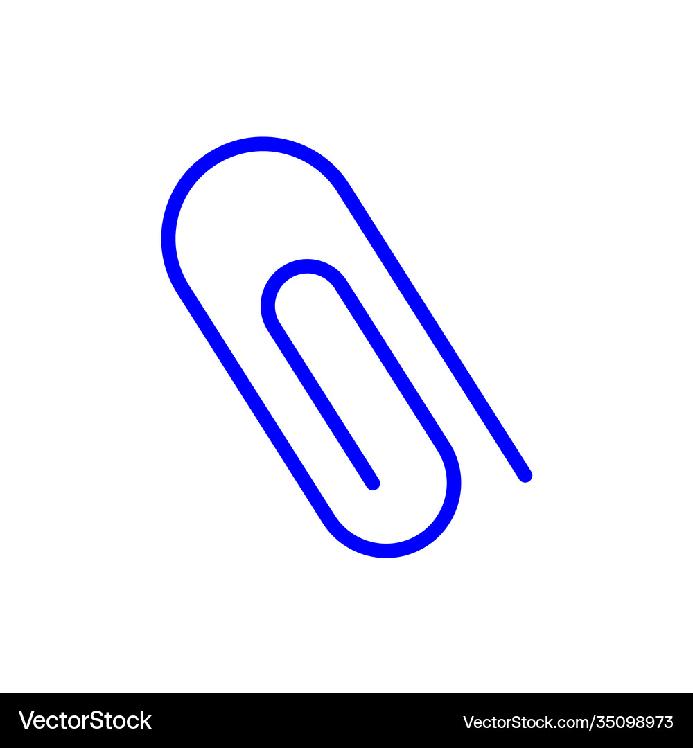 Paper clip flat icon education symbol simple Vector Image