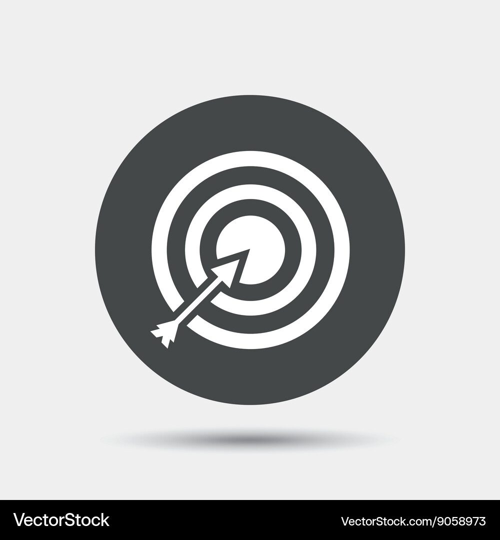 Target aim sign icon darts board symbol Royalty Free Vector
