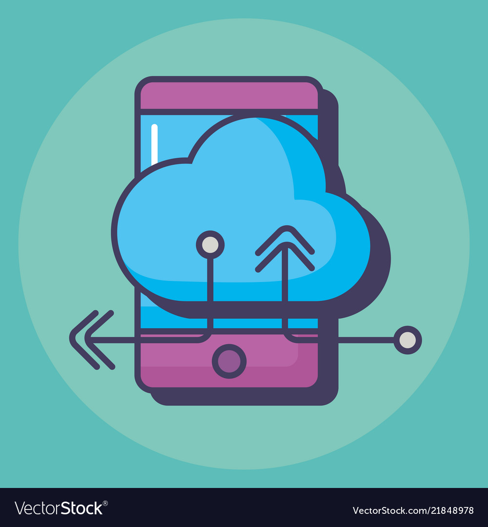 Cloud storage design Royalty Free Vector Image