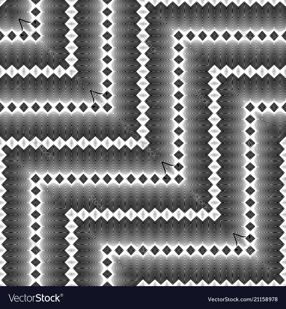 Design seamless monochrome zigzag pattern Vector Image