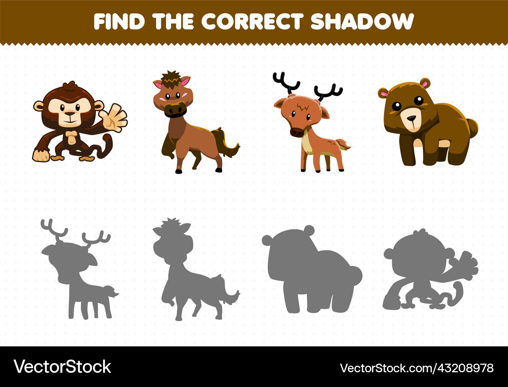 Education game for children find the correct Vector Image