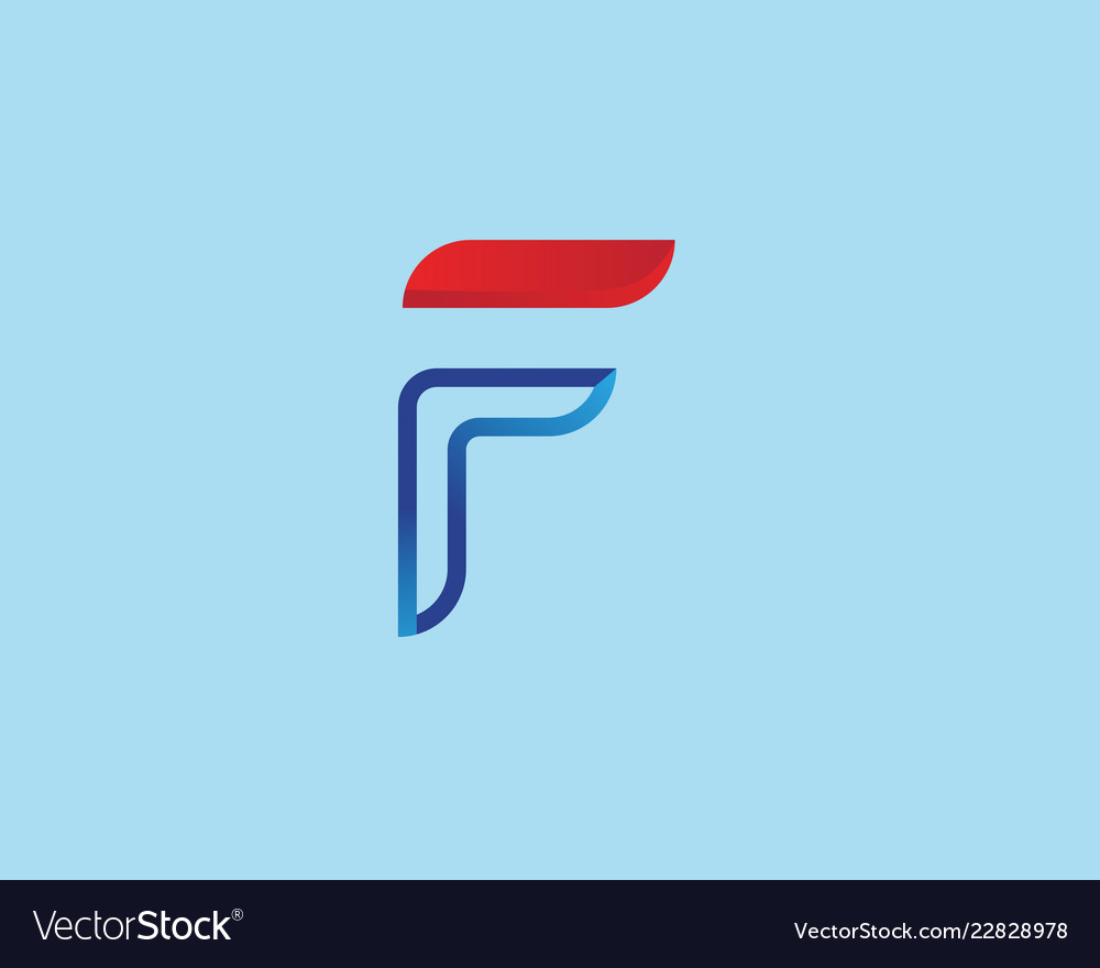 F logo letter template Royalty Free Vector Image