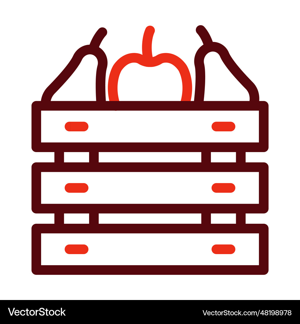 Fruit box glyph two color icon for personal and Vector Image