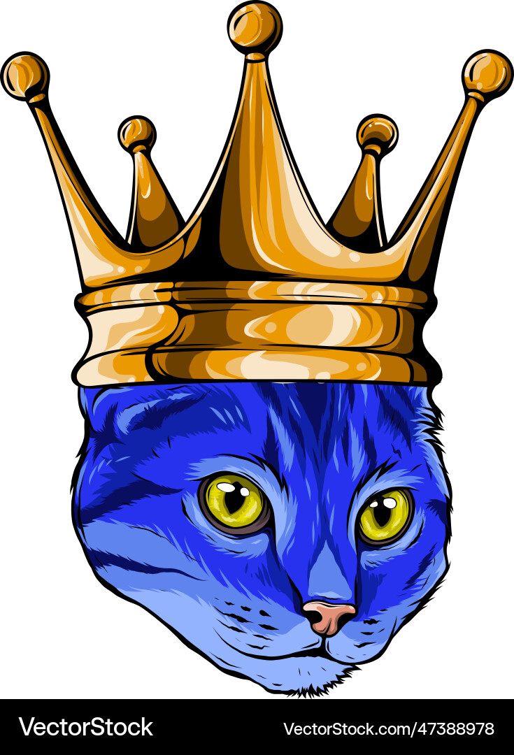 Hand draw of cat head design Royalty Free Vector Image