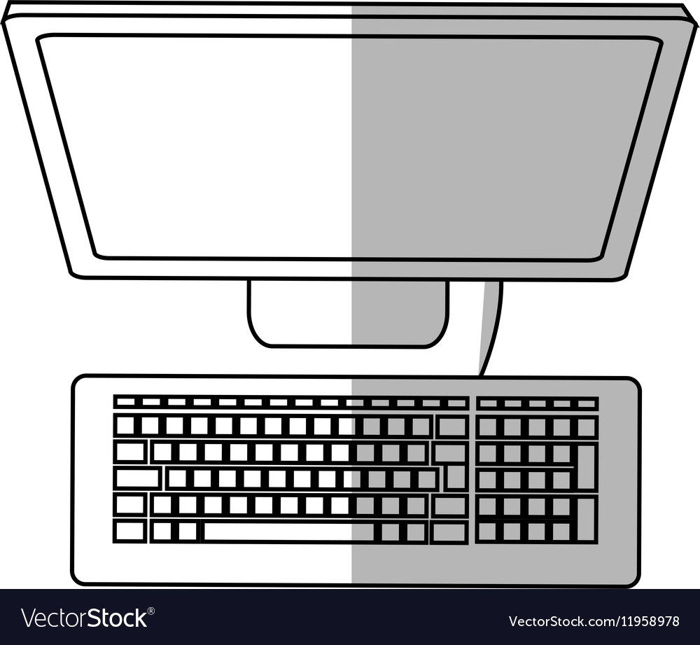 Isolated computer device design Royalty Free Vector Image