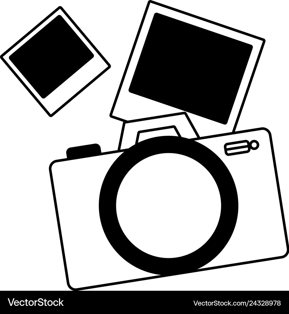 Photographic camera pictures Royalty Free Vector Image