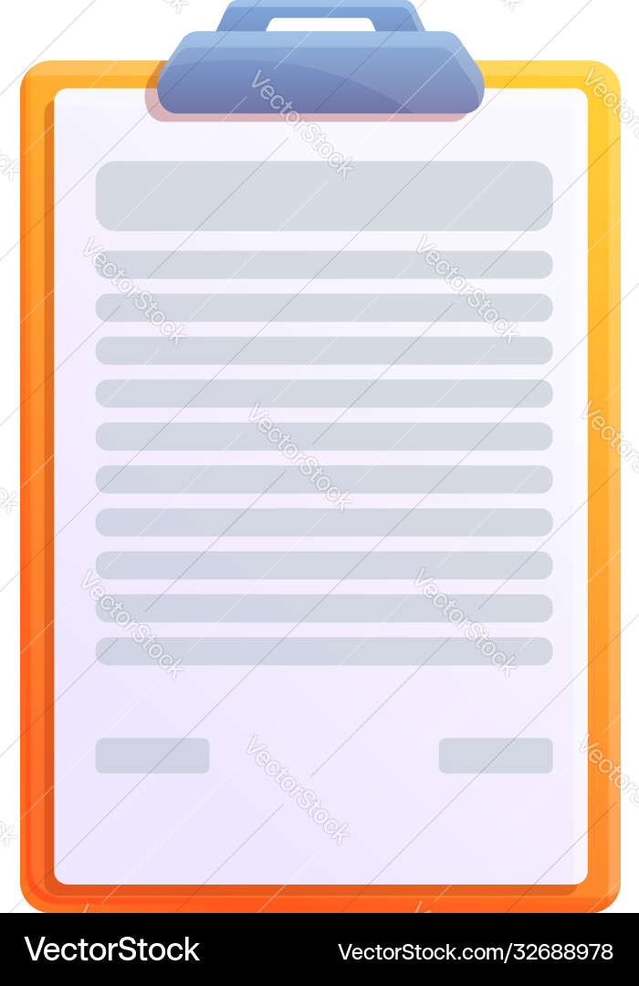 Storage documents to do list icon cartoon style Vector Image