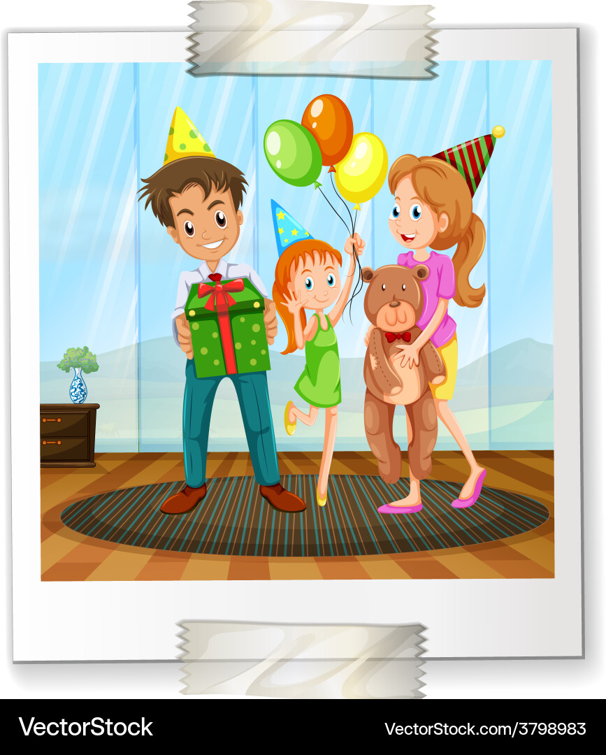 A family picture Royalty Free Vector Image - VectorStock