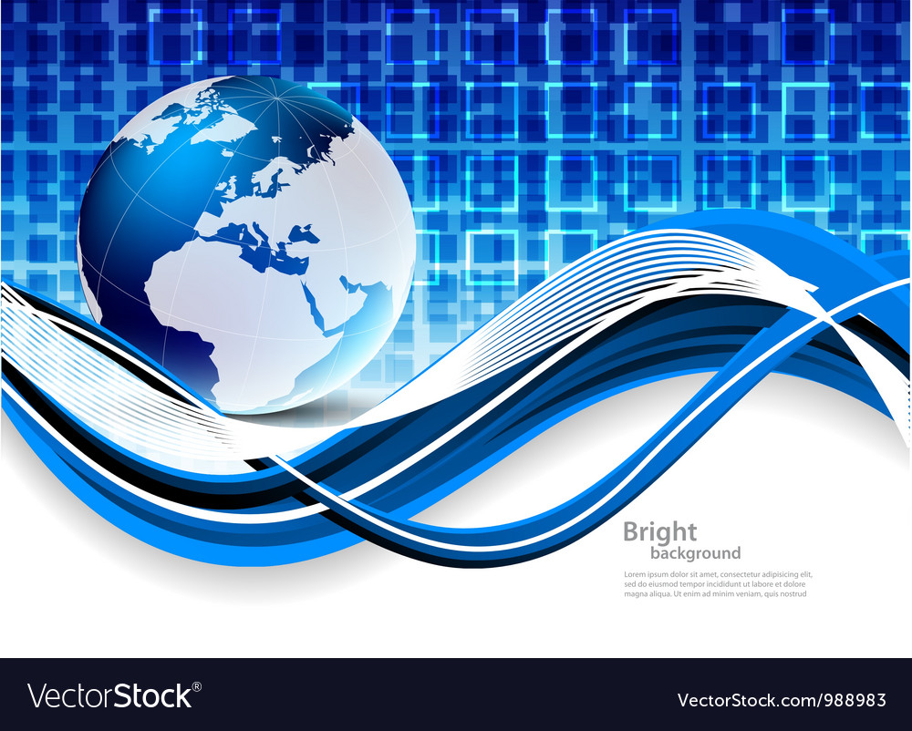 Background with globe Royalty Free Vector Image