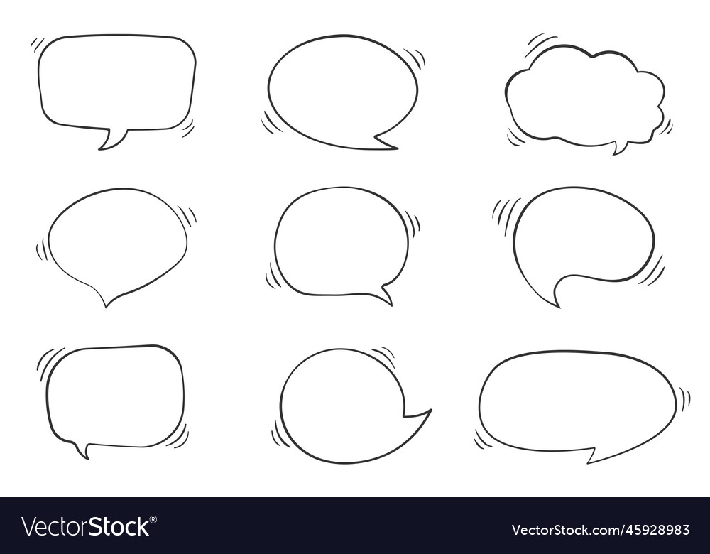 Collection of colorful speech bubbles and dialog Vector Image