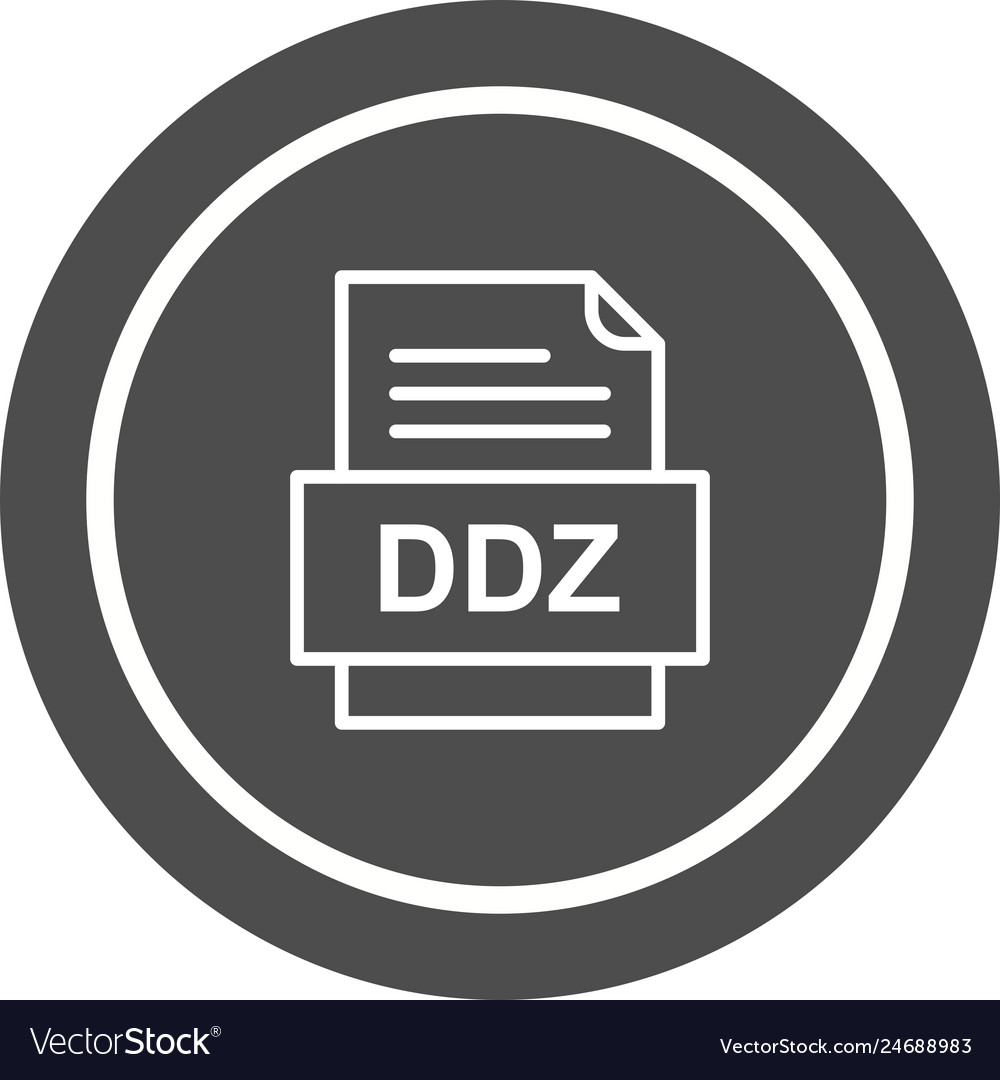 Ddz file document icon Royalty Free Vector Image