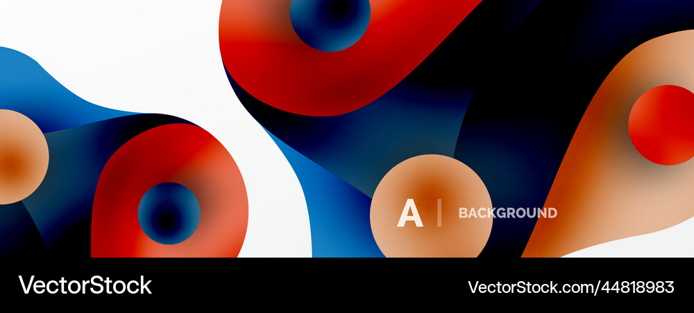 Flowing geometric shapes minimalist abstract Vector Image