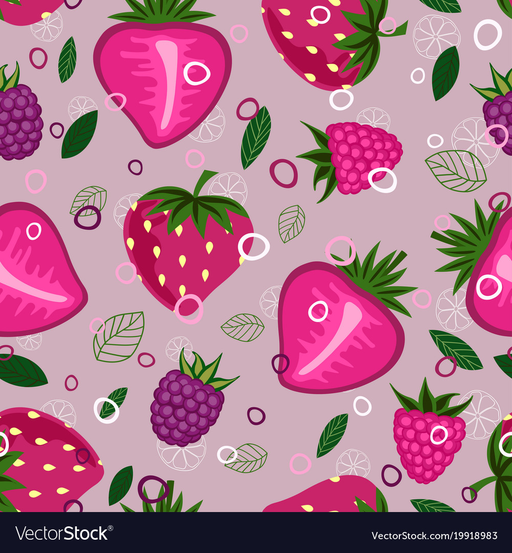 Fruit mix pattern 2 Royalty Free Vector Image - VectorStock
