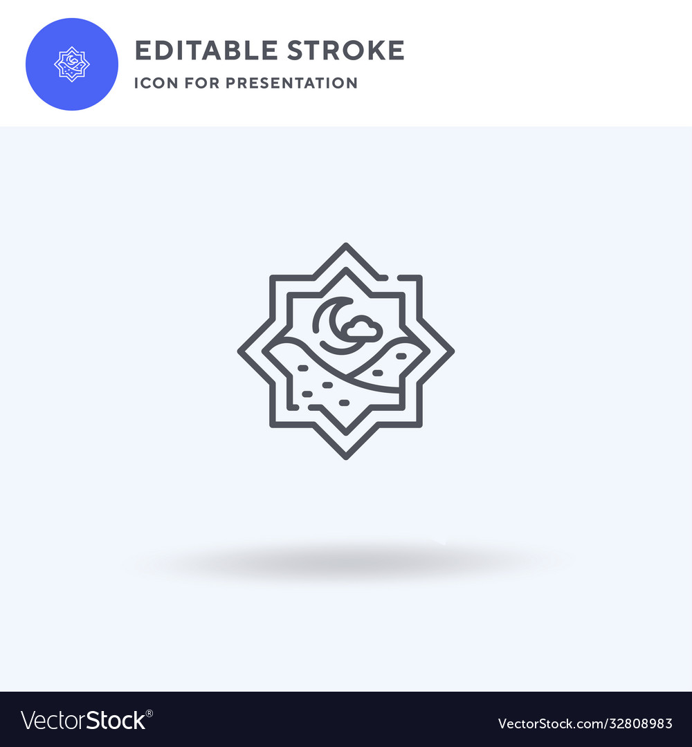 Isha icon filled flat sign solid Royalty Free Vector Image