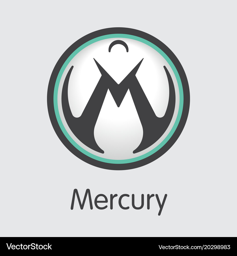 Mercury digital currency - pictograph Royalty Free Vector