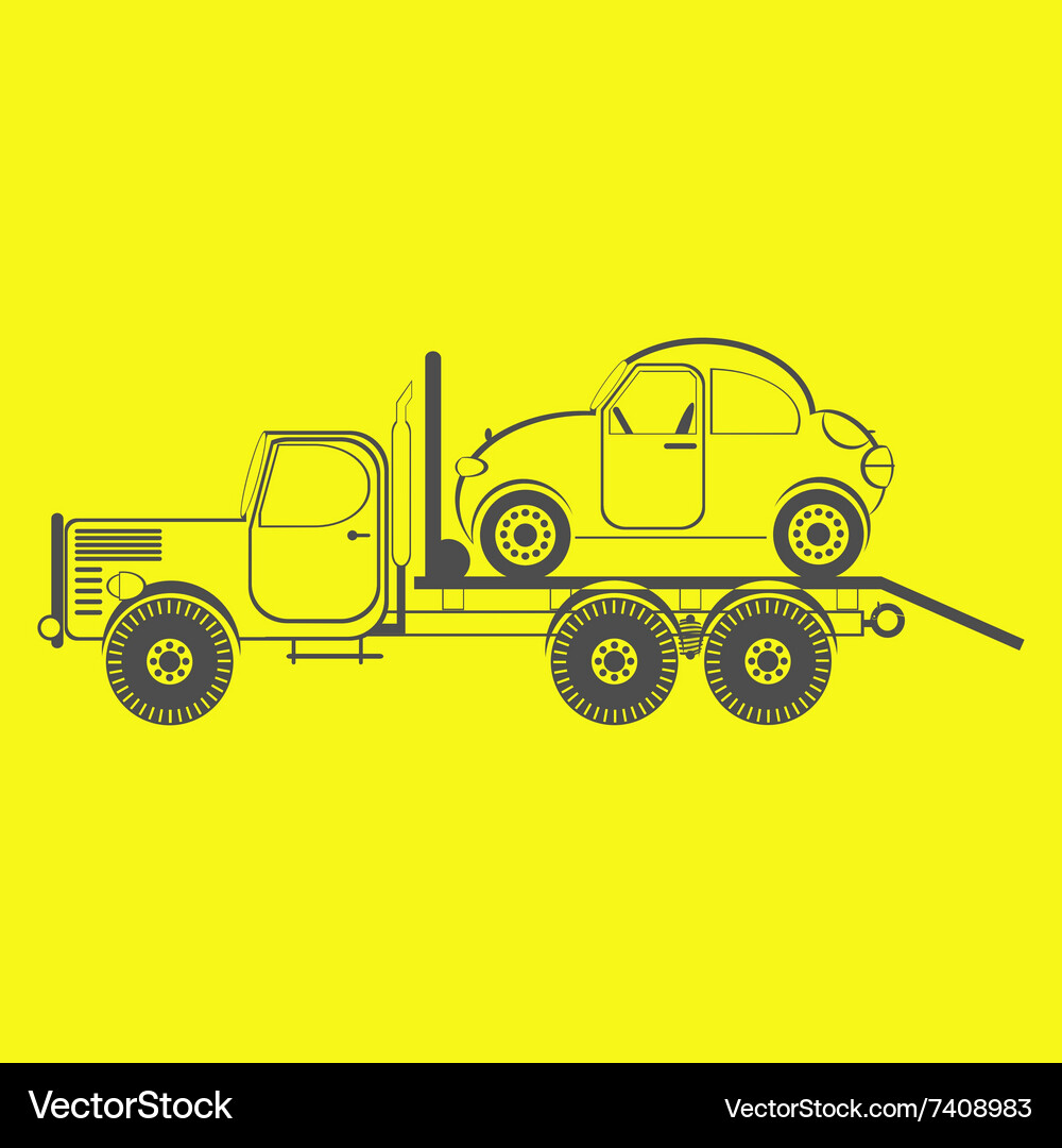 Monochrome icon with special purpose vehicle Vector Image