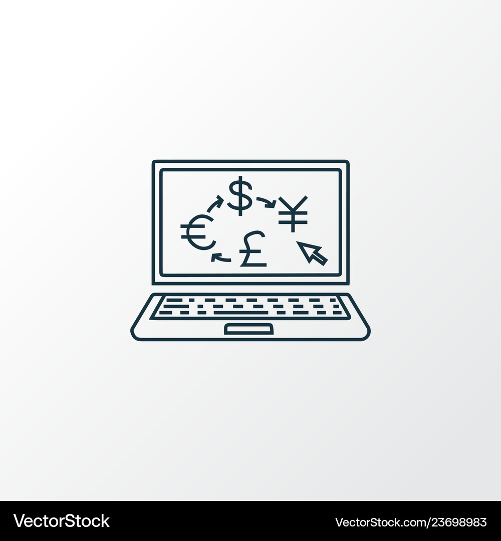 Online exchange icon line symbol premium quality Vector Image
