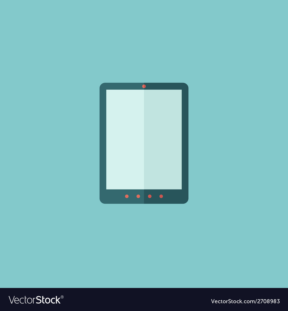 Tablet flat icon Royalty Free Vector Image - VectorStock