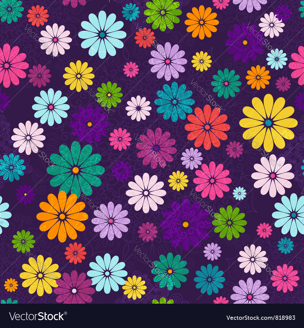 Violet floral pattern Royalty Free Vector Image