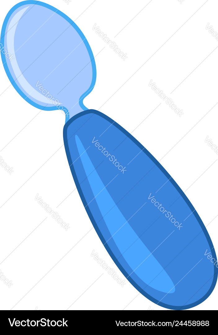 Baby feeding spoon or color Royalty Free Vector Image