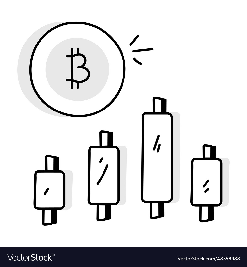Bitcoin analysis Royalty Free Vector Image - VectorStock