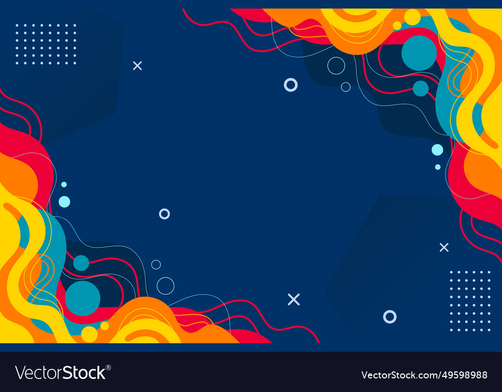 Colorful abstract shapes background creative Vector Image