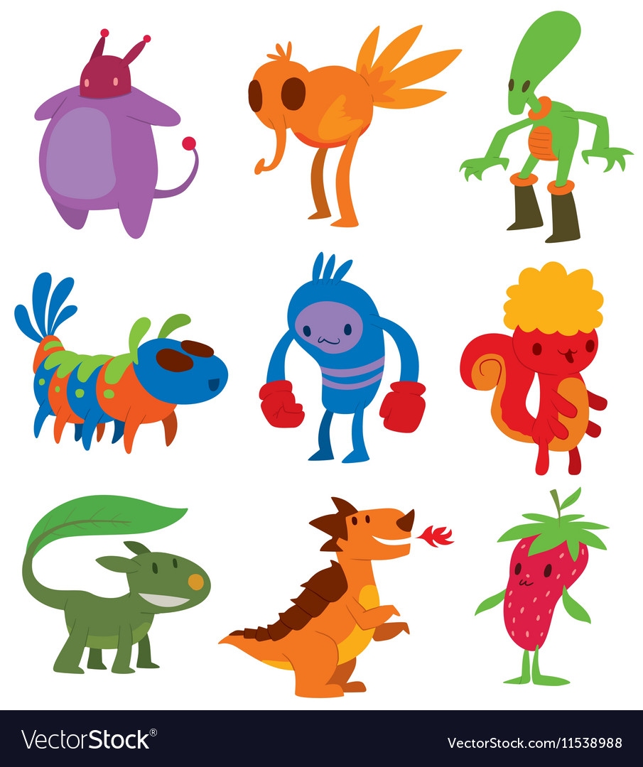 Cute monsters set Royalty Free Vector Image - VectorStock