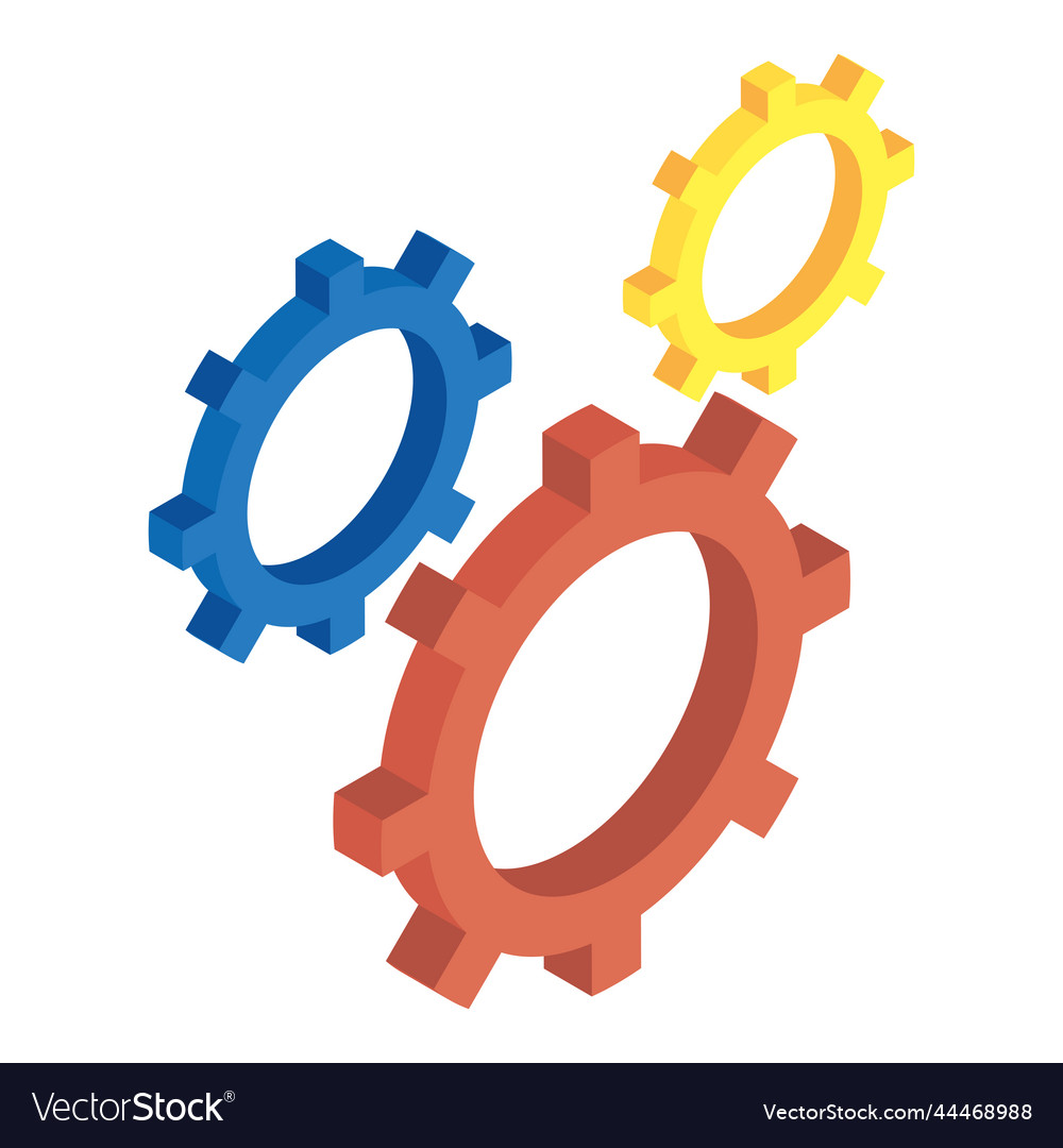 Gears cogs setting Royalty Free Vector Image - VectorStock