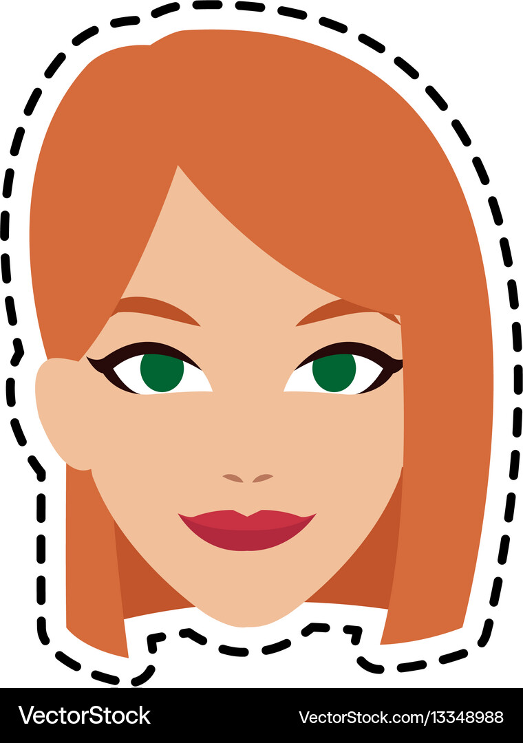 Happy young woman icon image Royalty Free Vector Image