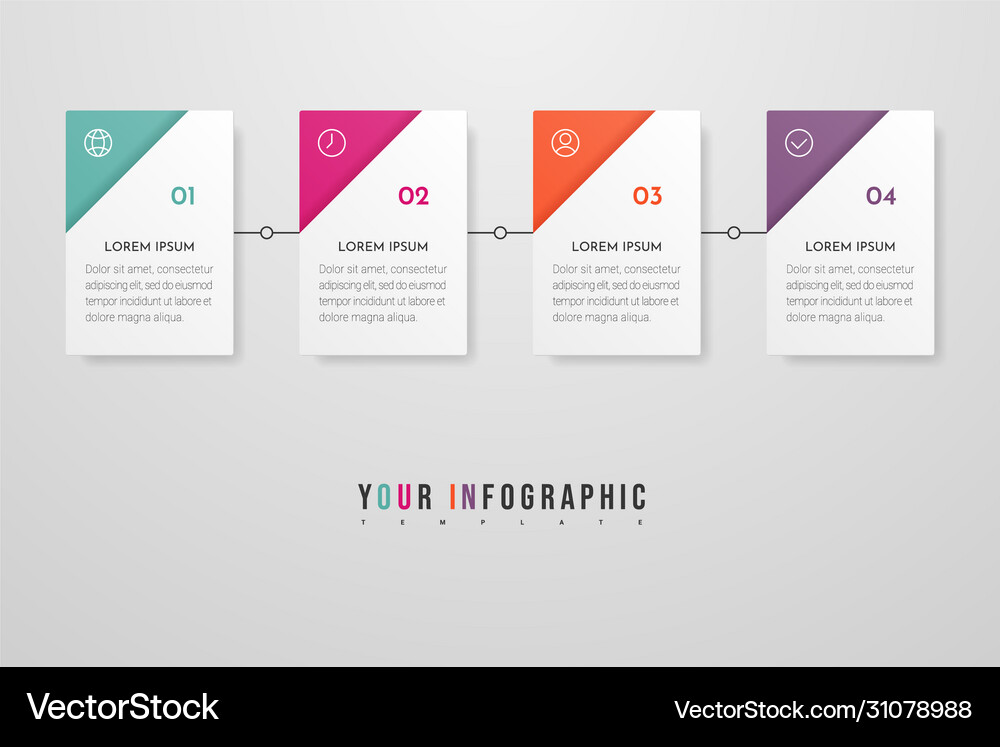 Infographic design with icons and 4 steps Vector Image