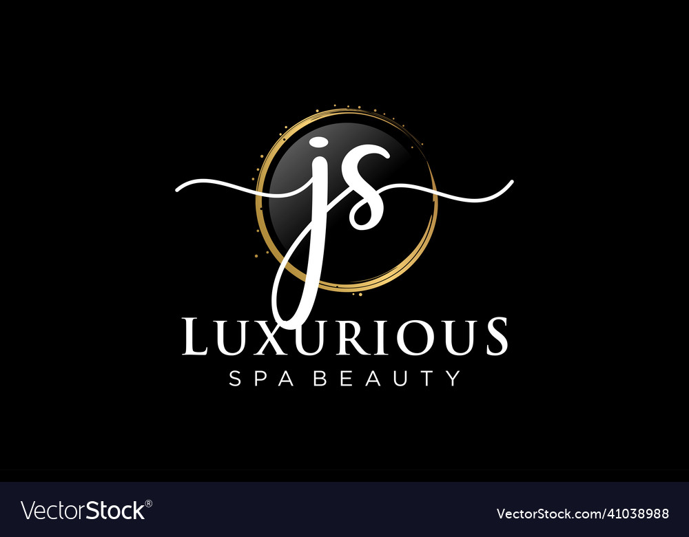 Initial js feminine logo usable Royalty Free Vector Image Initial js feminine logo usable Royalty Free Vector Image