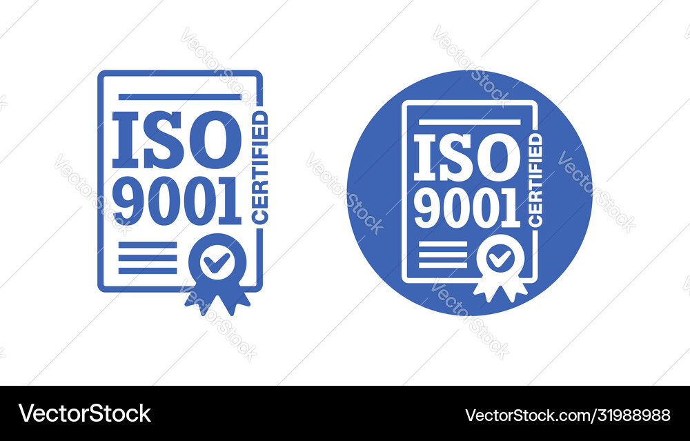 Iso 9001 international quality management system Vector Image