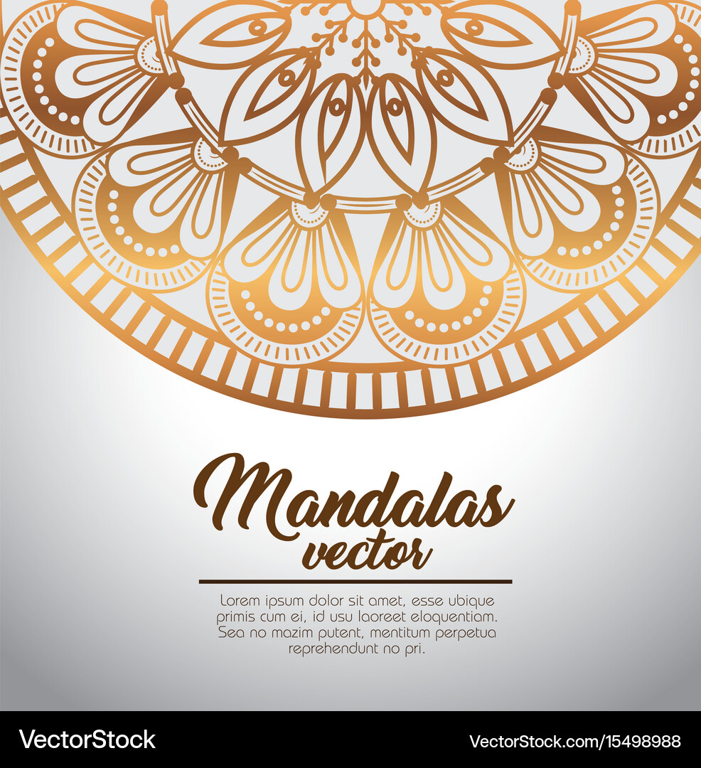 Mandala vintage template Royalty Free Vector Image