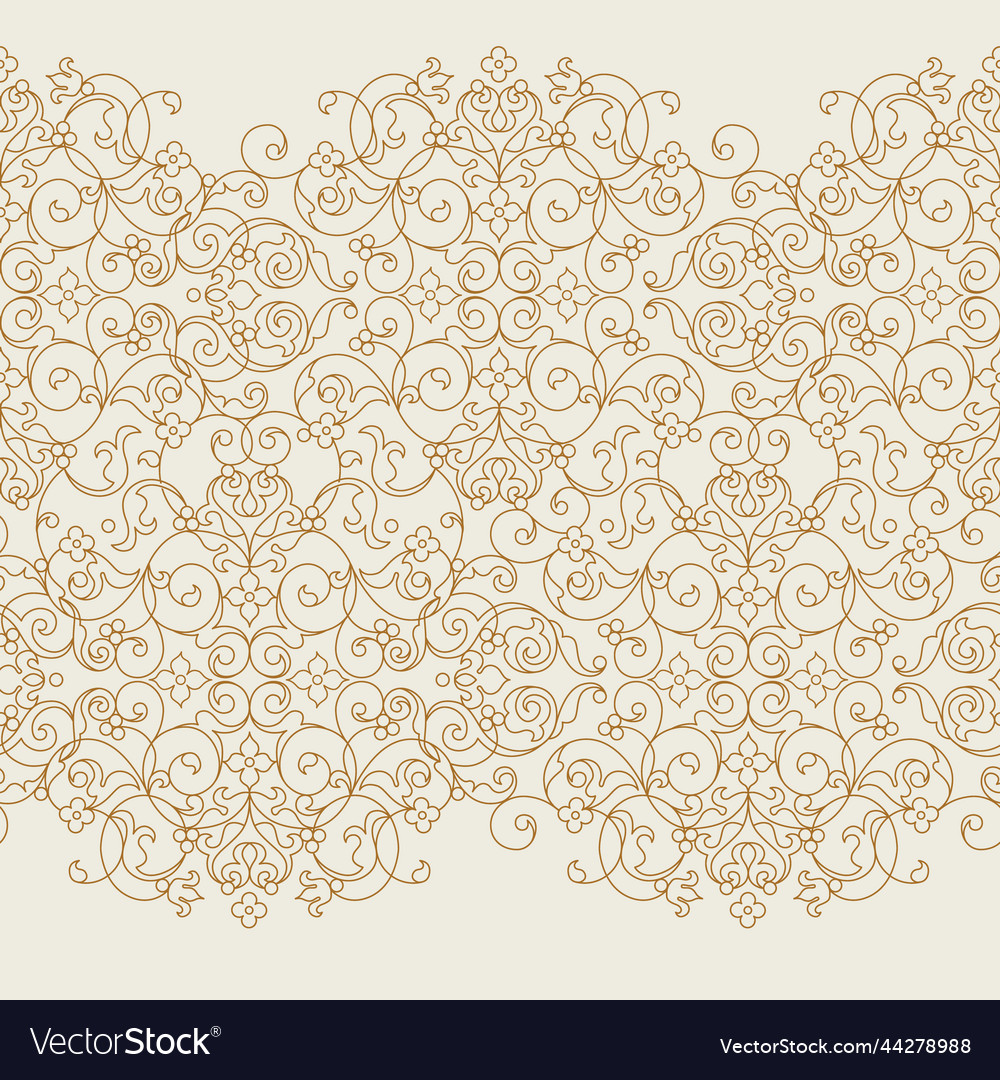 Ornate Seamless Border In Eastern Style Royalty Free Vector