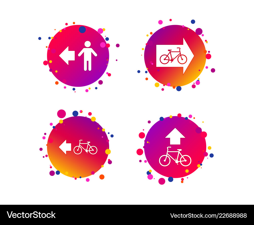 Pedestrian road icon bicycle path trail sign Vector Image