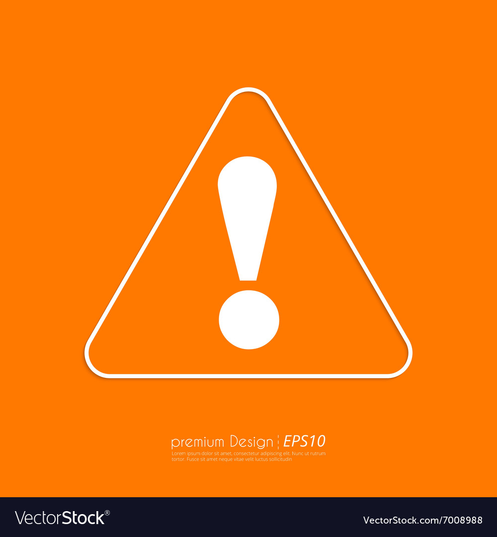 Stock linear icon attention Royalty Free Vector Image