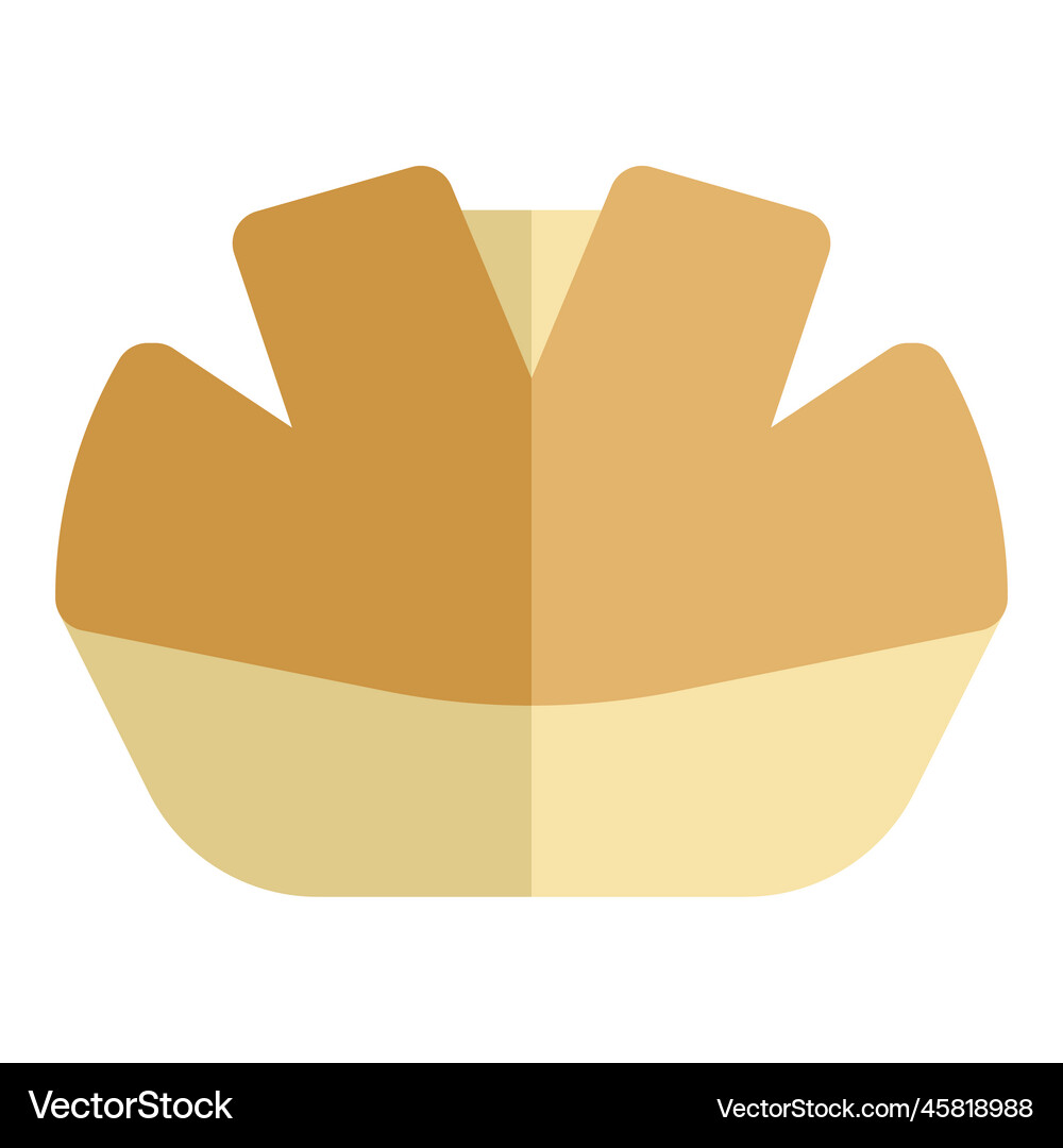 Typical italian bread focaccia with stuffing Vector Image