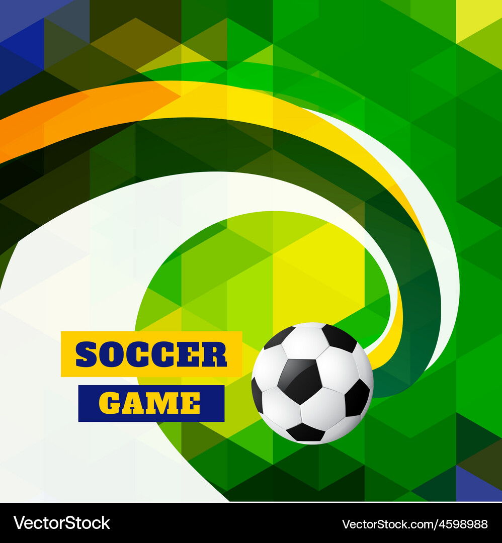 Wave style football design Royalty Free Vector Image