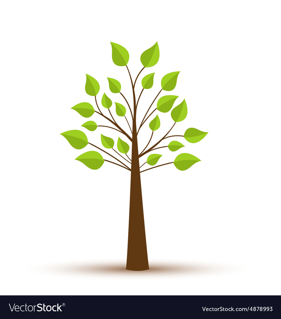 Green tree Royalty Free Vector Image - VectorStock