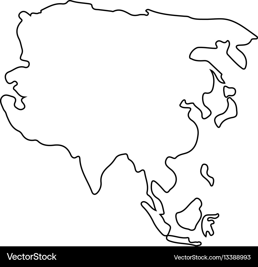Blank Asia Continent Map Montessori Asia Map Activities For Continent