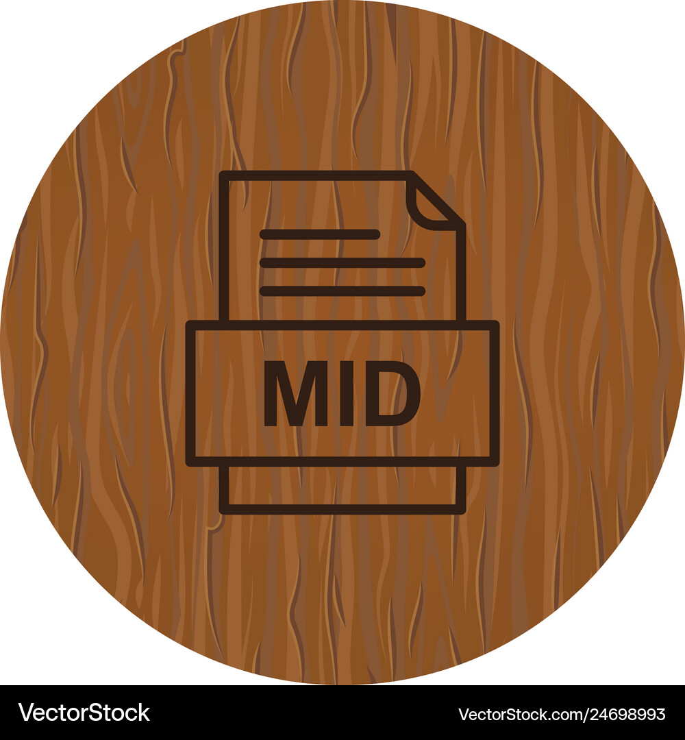 Mid file document icon Royalty Free Vector Image