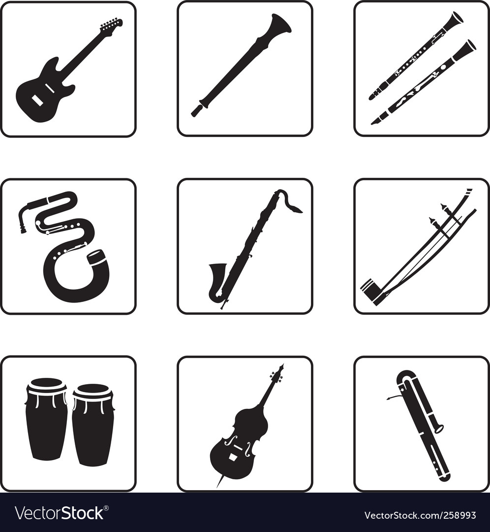 Musical instruments Royalty Free Vector Image - VectorStock